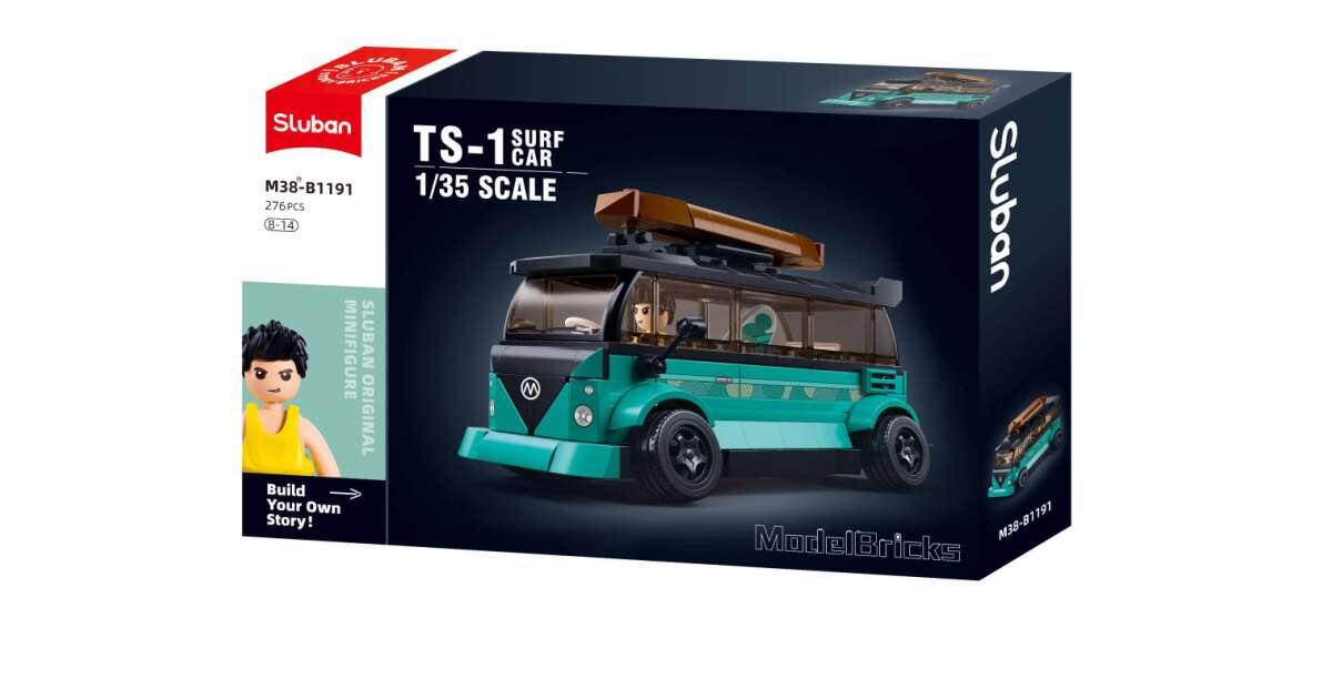 Sluban Model Bricks - Szörfös kisbusz építőjáték készlet | Pepita.hu