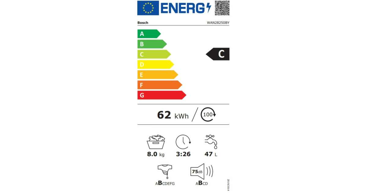 Bosch WAN28250BY mosógép, 8 kg, 1400 RPM, EcoSilence Drive, Hygiene ...