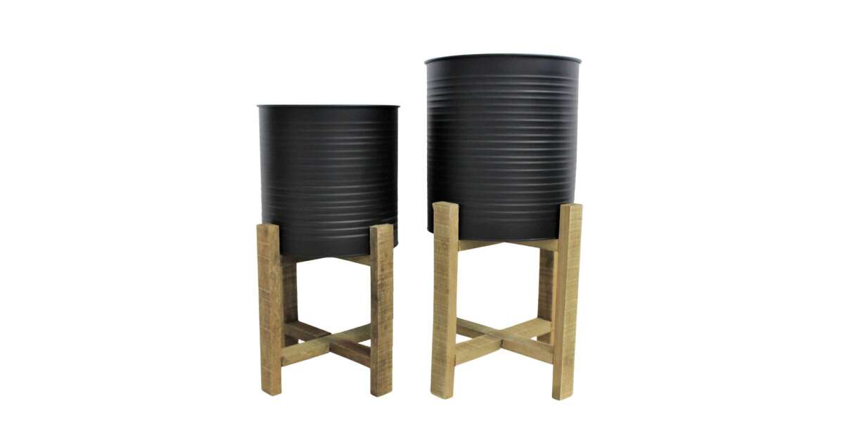 Recenzje: Zestaw sadzarek z blachy falistej nogi drewniane | Pepita.com