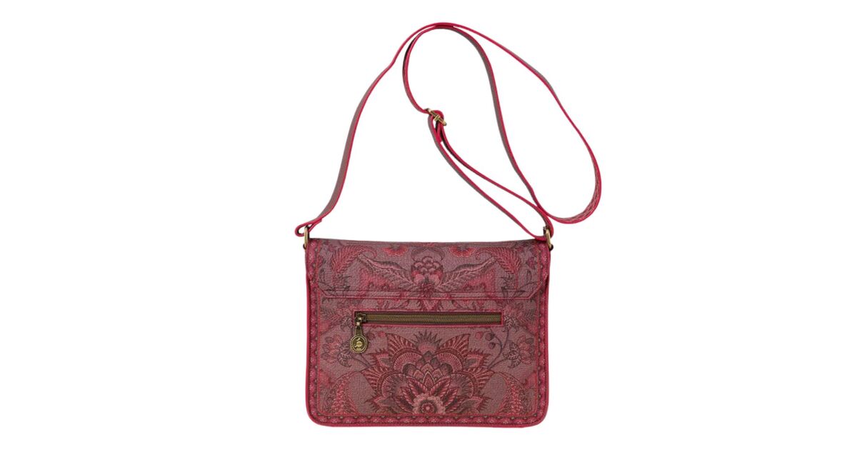 Pip Studio Kyoto Festival Messenger Bag Dark Pink 25x7x20cm | Pepita.com