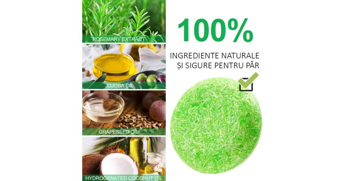 Aliver Bio Rozmaring Hajsampon - Szilárd Sampon - 60g | Pepita.hu