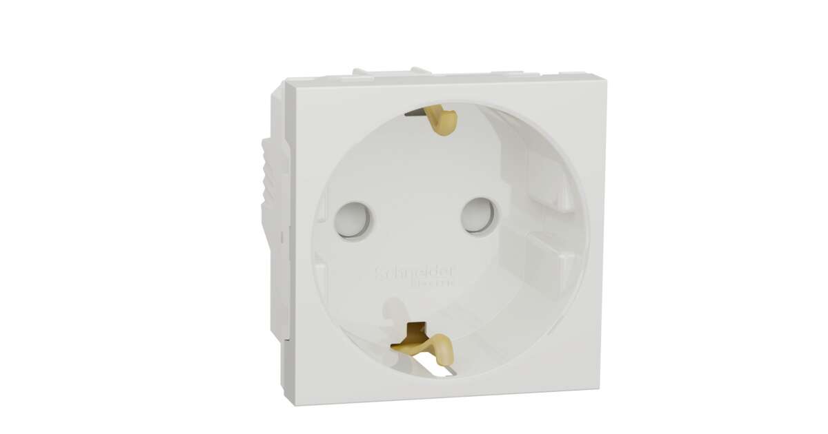 Priza simpla cu impamantare, standard german, cu obturatoare, 2 module ...