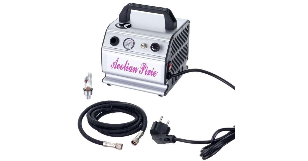 Csendes airbrush kompresszor tömlővel és vízleválasztó szűrővel TC ...