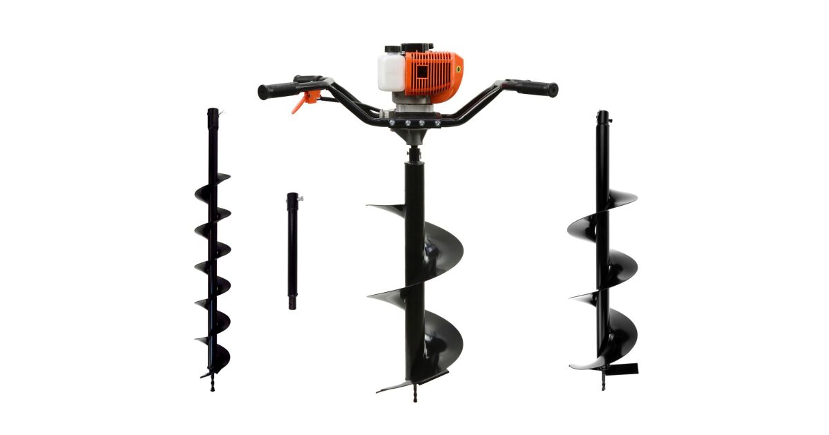 Earth Auger with 3 Augers + 50 cm Adapter, Geko G84021 | Pepita.com