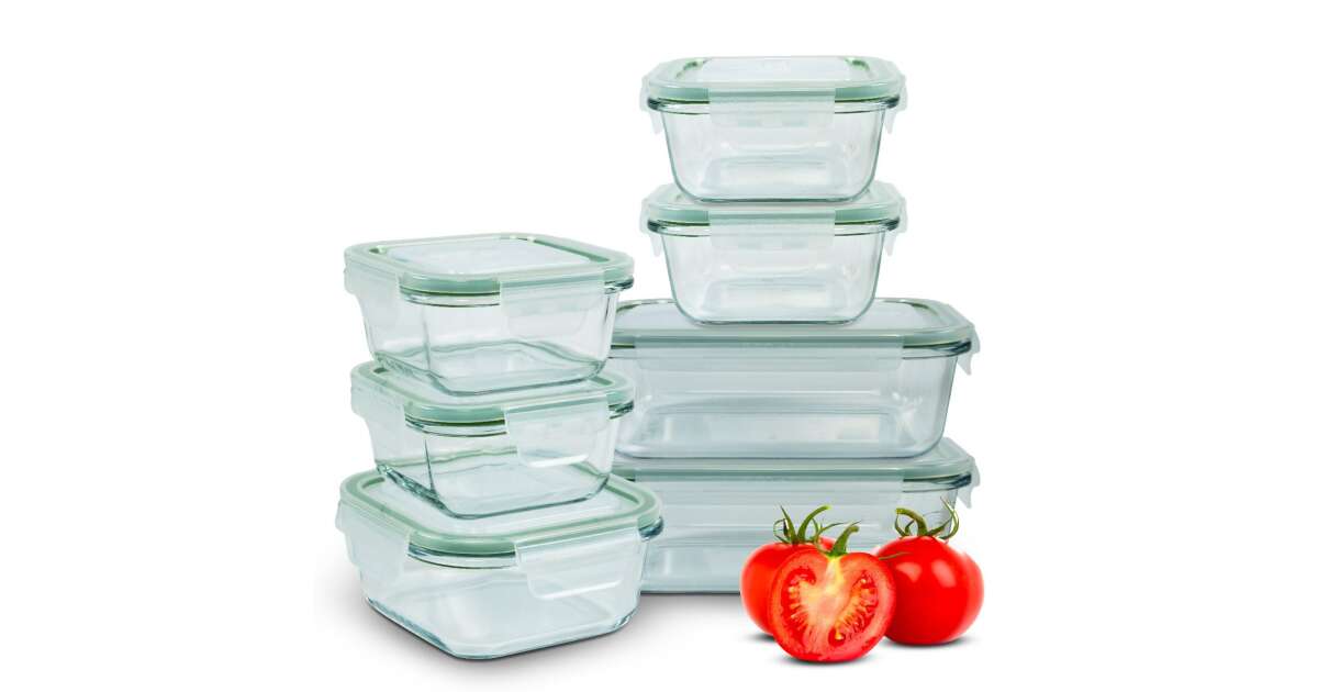 Set 7 caserole sticla pentru alimente, Classbach, C-FHD4010G | Pepita.com