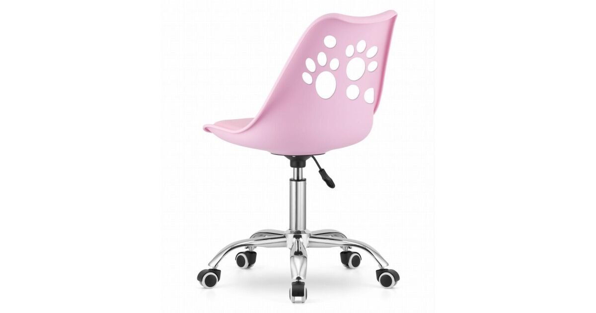 Bürostuhl, Mercaton, Print, drehbar, PP, rosa, 50x57x93,5 cm | Pepita.com