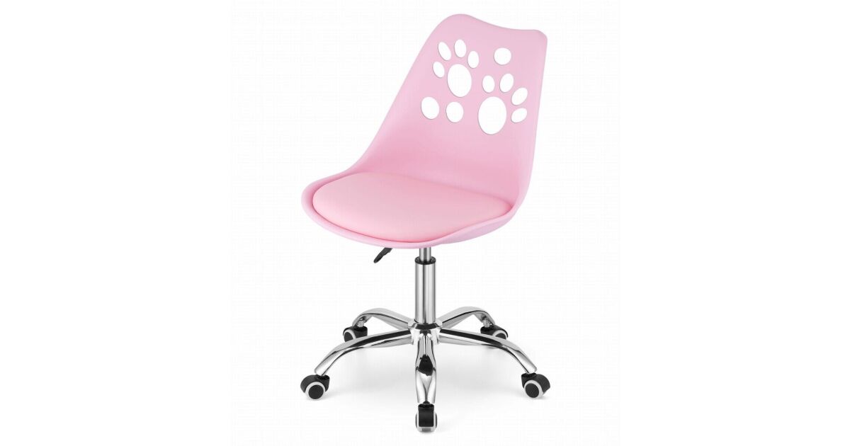 Bürostuhl, Mercaton, Print, drehbar, PP, rosa, 50x57x93,5 cm | Pepita.com