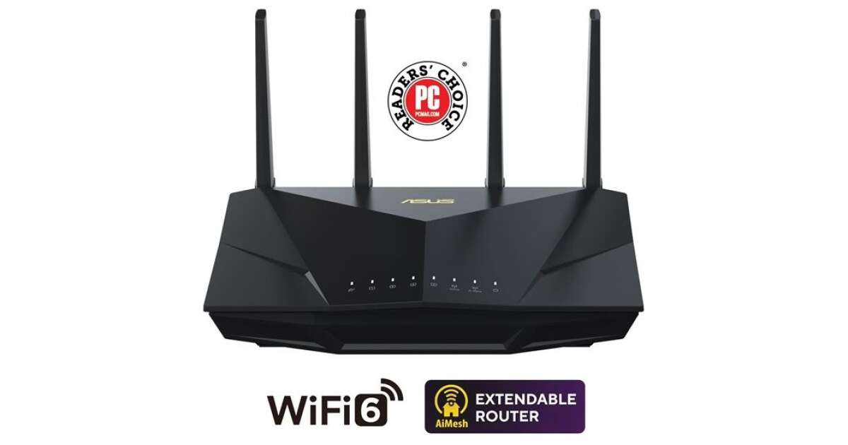ASUS RT-AX5400 WiFi 6 Router - Kétsávos - 5400 Mbps | Pepita.hu