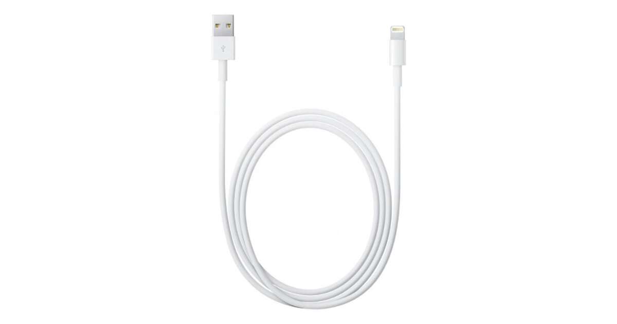 Apple cable USB-A - Lightning 1m white (MXLY2ZM/A) | Pepita.hu