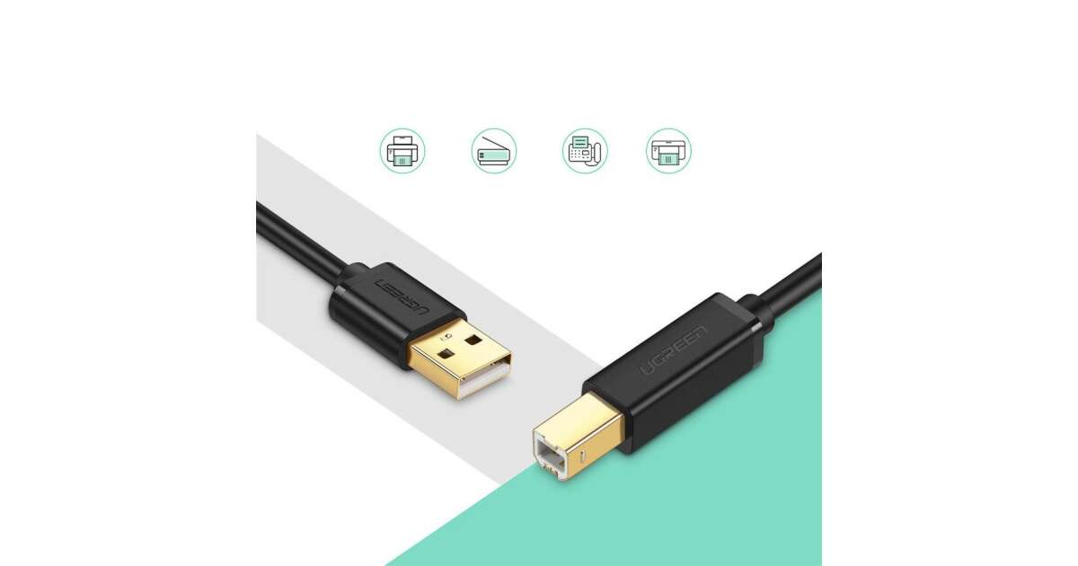 Ugreen cable USB - USB Type B cable (printer cable) 3m black (10351 ...