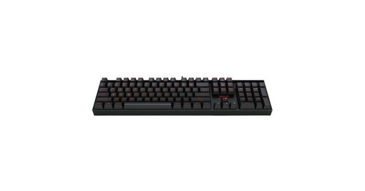 Redragon Mitra Red Backlit Mechanical Keyboard Blue Switches Black HU ...