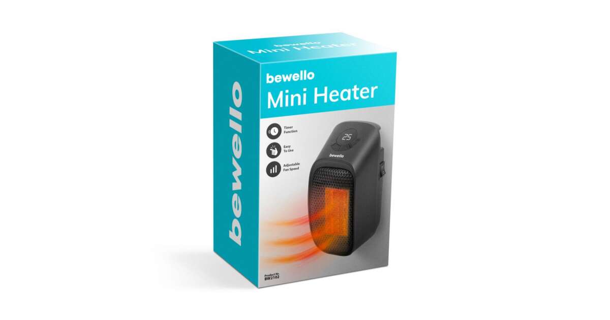 Bewello BW2102 Mini Heater Black | Pepita.hu
