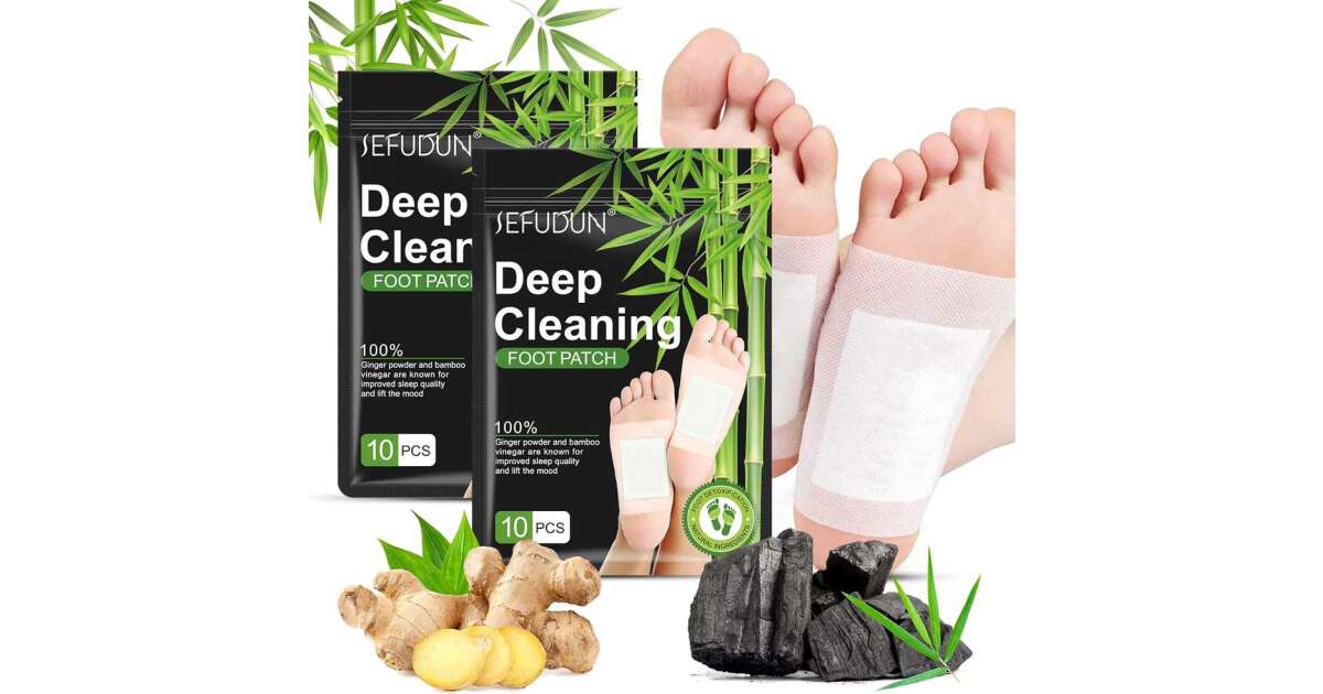 Set Plasturi Detoxifiere cu Rozmarin, Ghimbir si Carbune pentru ...