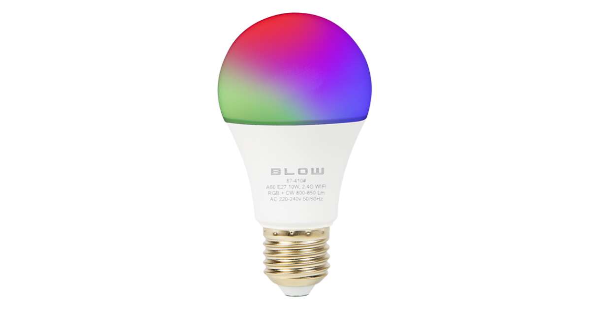 BLOW RGB WiFi LED izzó E27, 10W, 840 lm, Hangvezérlés | Pepita.hu