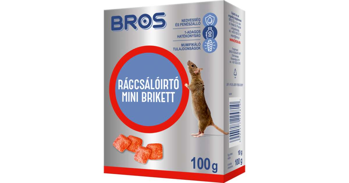Bros Paraffin Rodentizid-Würfel 100 gr. | Pepita.com