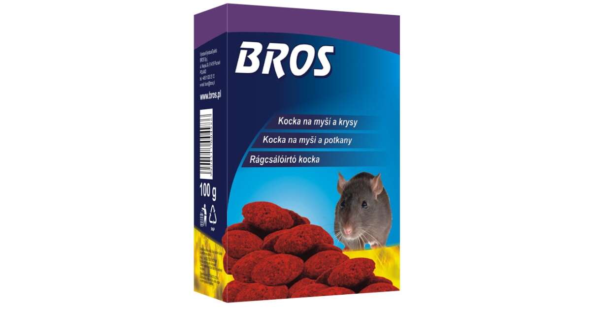 Bros Paraffin Rodentizid-Würfel 100 gr. | Pepita.com