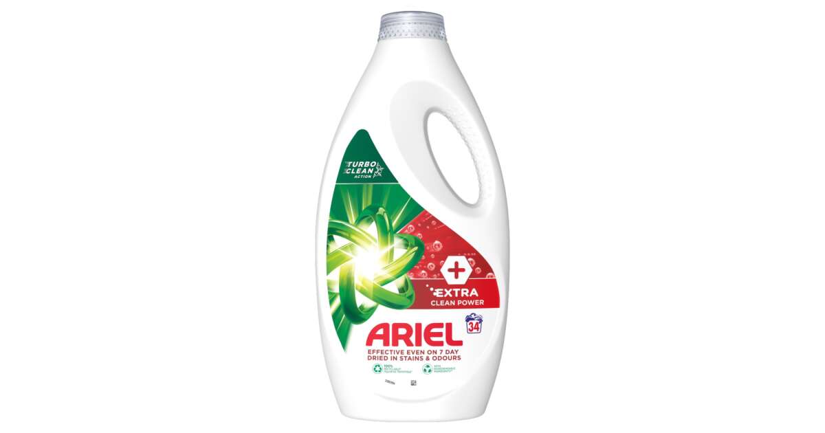Ariel +Extra Clean Power folyékony mosószer 1700ml/34 mosás | Pepita.hu