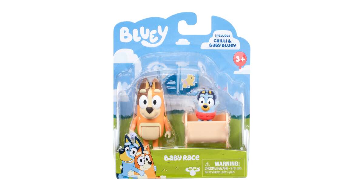 Bluey: Double Figure Pack - Baby Bluey and Chilli | Pepita.com