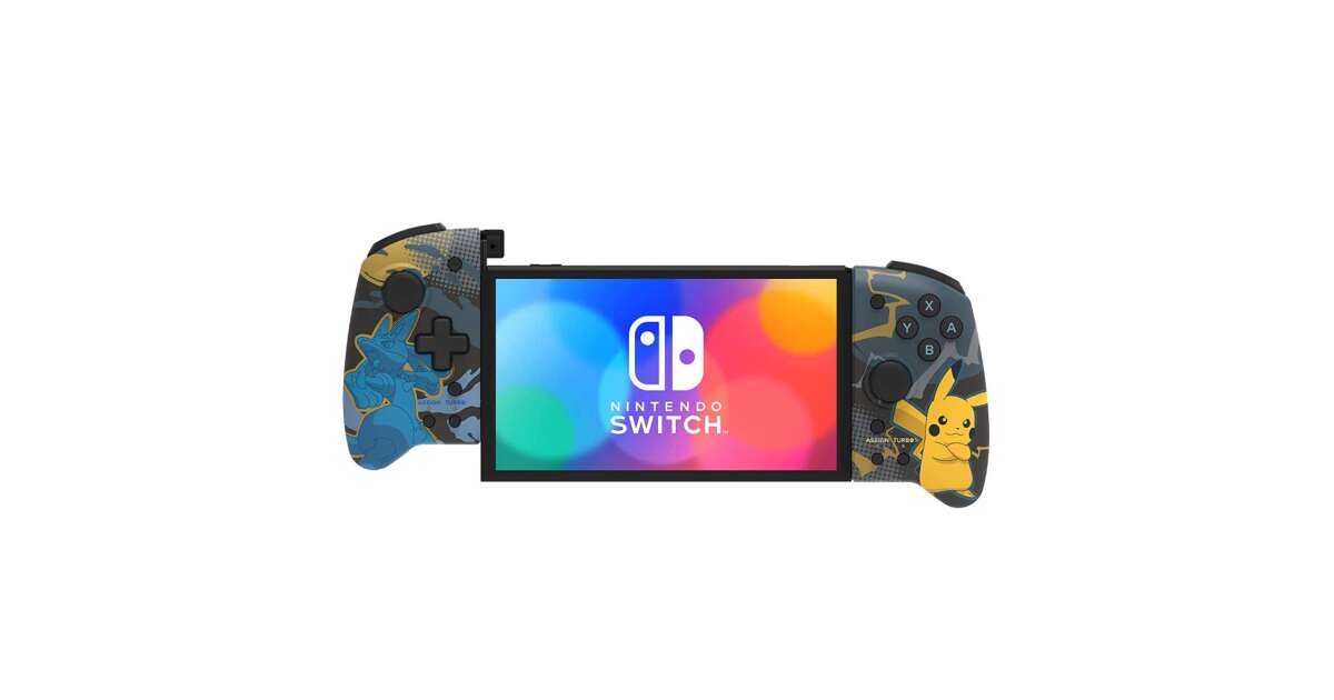 Set 2 Controllere Hori Split Pad Pro Lucario & Pikachu pentru Nintendo ...