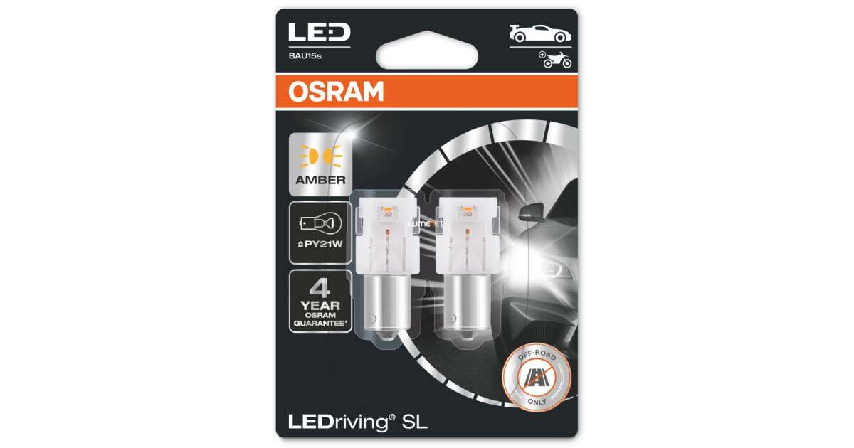 Osram LEDriving SL 7507DYP-02B PY21W 12V 1,3W 2db/bliszter sárga 2020 | Pepita.hu