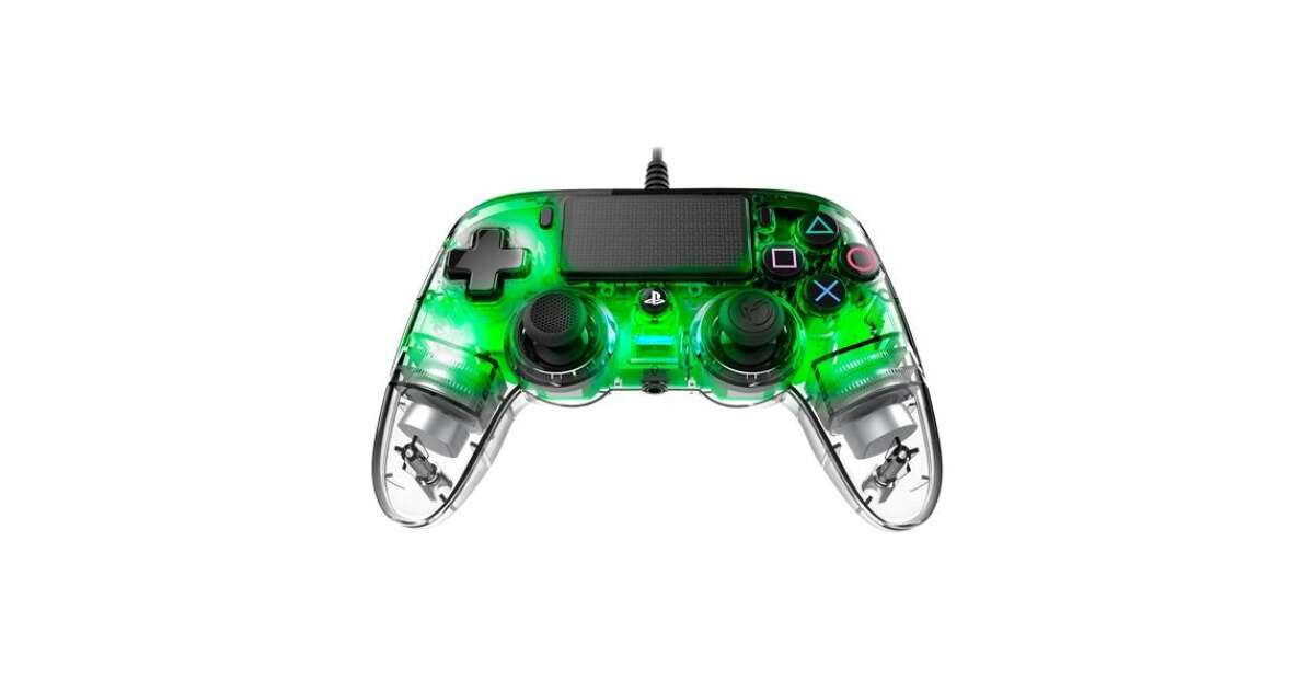 Controler cu fir Nacon 2804956 Compact PS4 transparent-verde pal ...