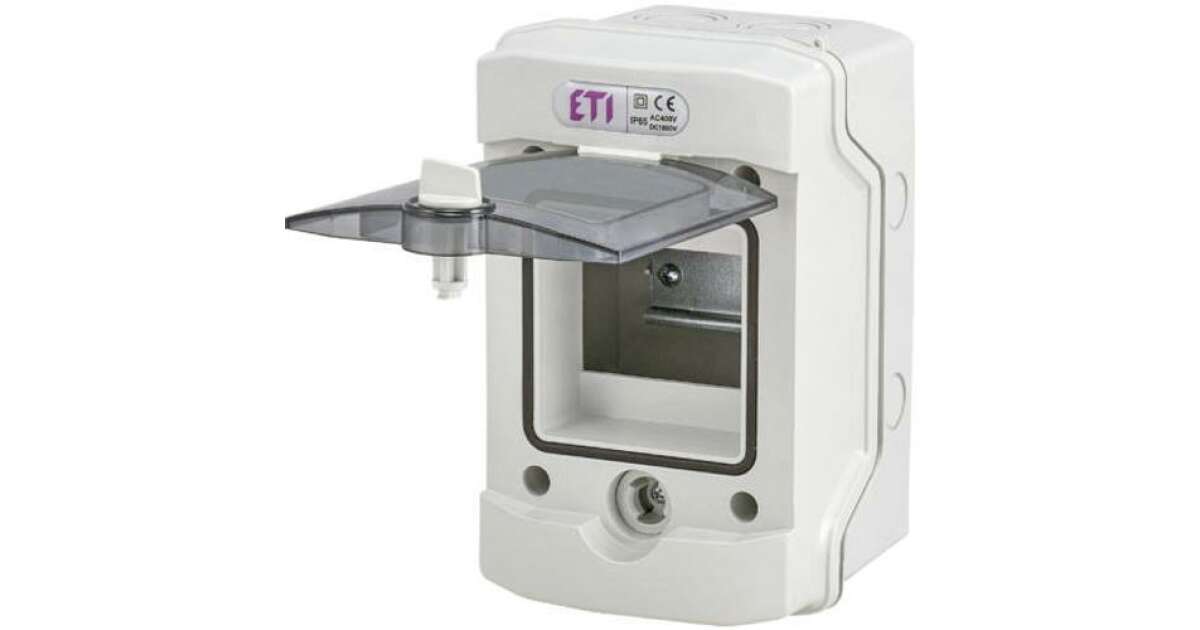 ETI lakáselosztó doboz falon kívüli 4 modul kiselosztó IP65 001101060 ...