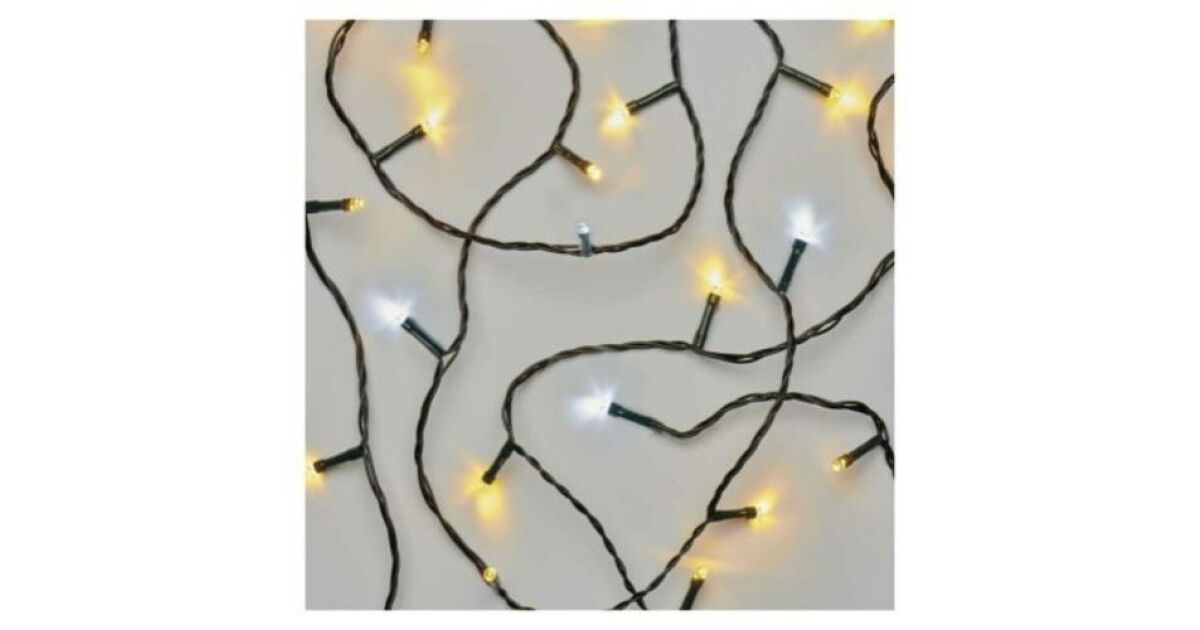 LED Christmas light string, flashing, 8 m, outdoor and indoor, warm ...
