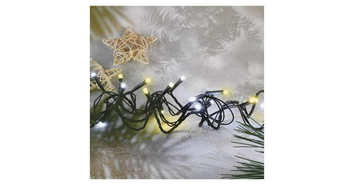 LED Christmas light string, flashing, 8 m, outdoor and indoor, warm ...