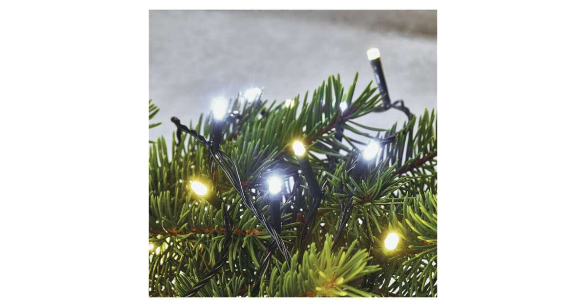 LED Christmas light string, flashing, 8 m, outdoor and indoor, warm ...