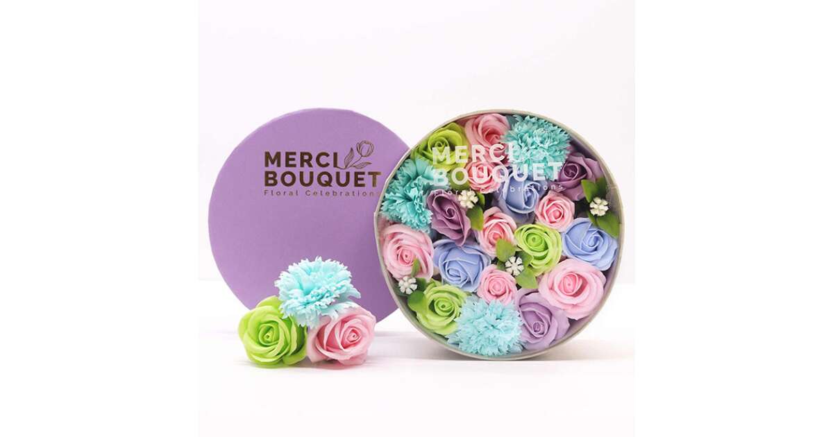 Merci bouquet babaköszöntő rózsa box | Pepita.hu