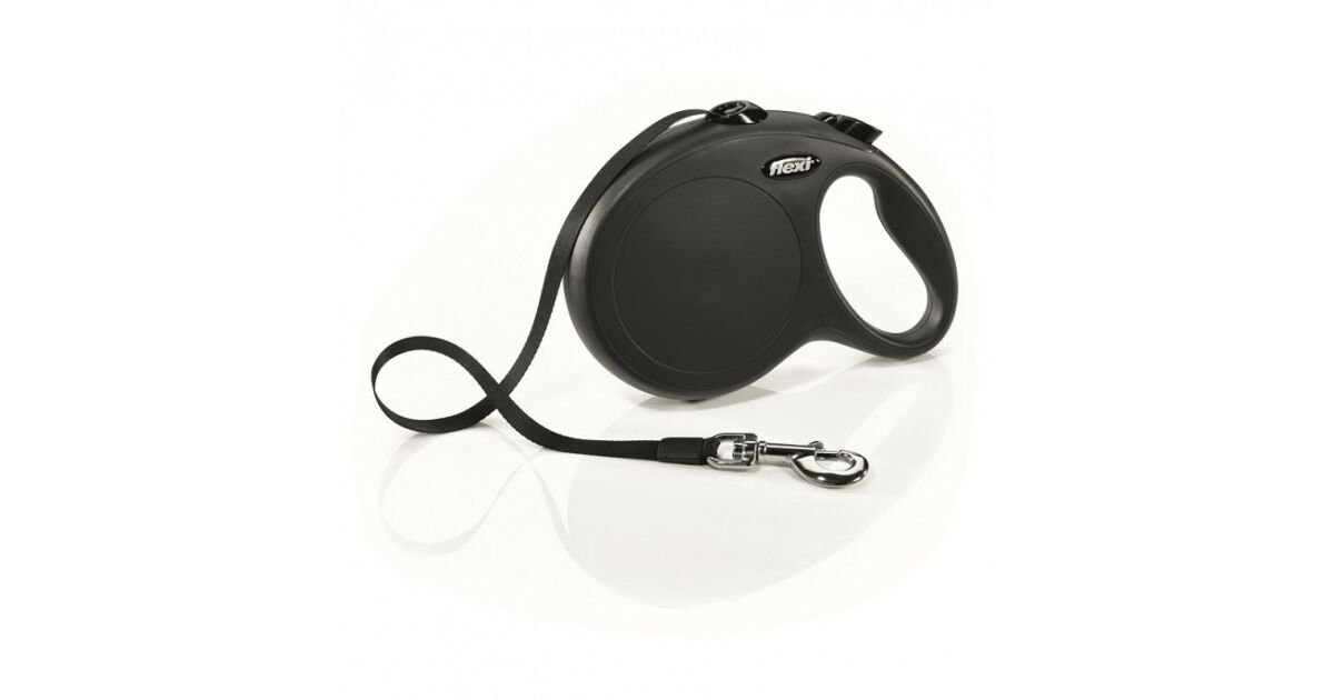 Flexi New Classic szalagos automata póráz 8M 50kg-ig, fekete | Pepita.hu