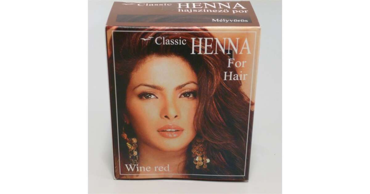 Classic Henna - Mélyvörös Hajszínező Por - 100g | Pepita.hu