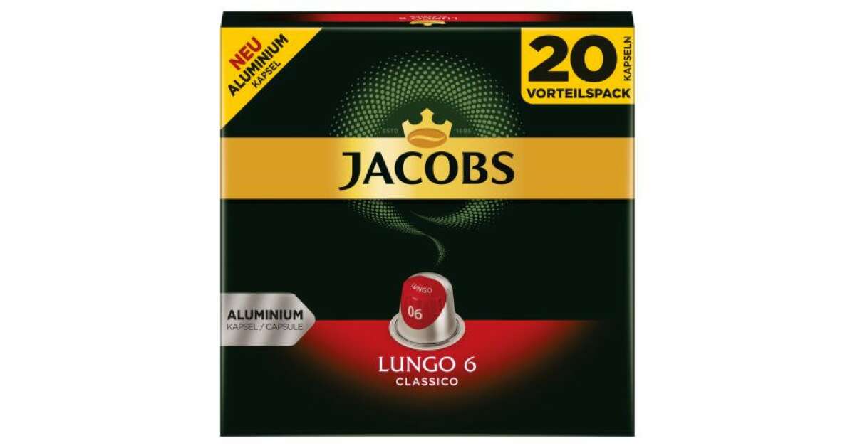 Jacobs NCC Lungo 6 classico kapszula 20db 104g | Pepita.hu