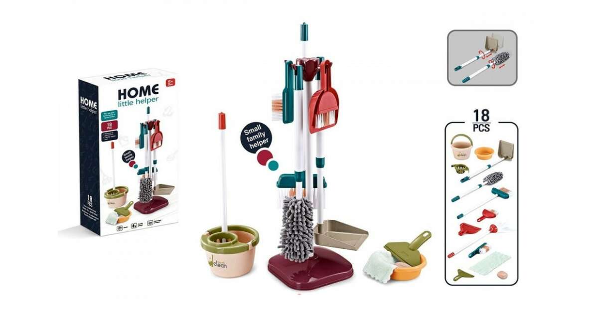 Mini Takarító Szett - 18 részes Játékos Takarítókészlet | Pepita.hu