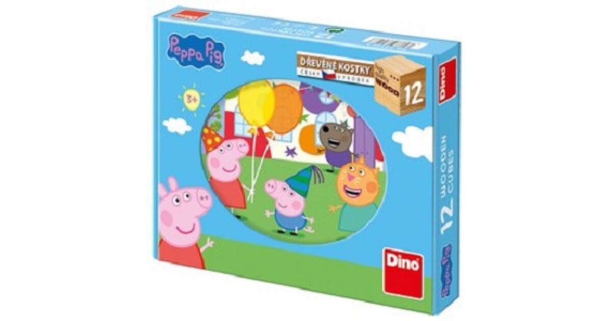 Дървено кубче с история от 12 части Peppa Pig | Pepita.com