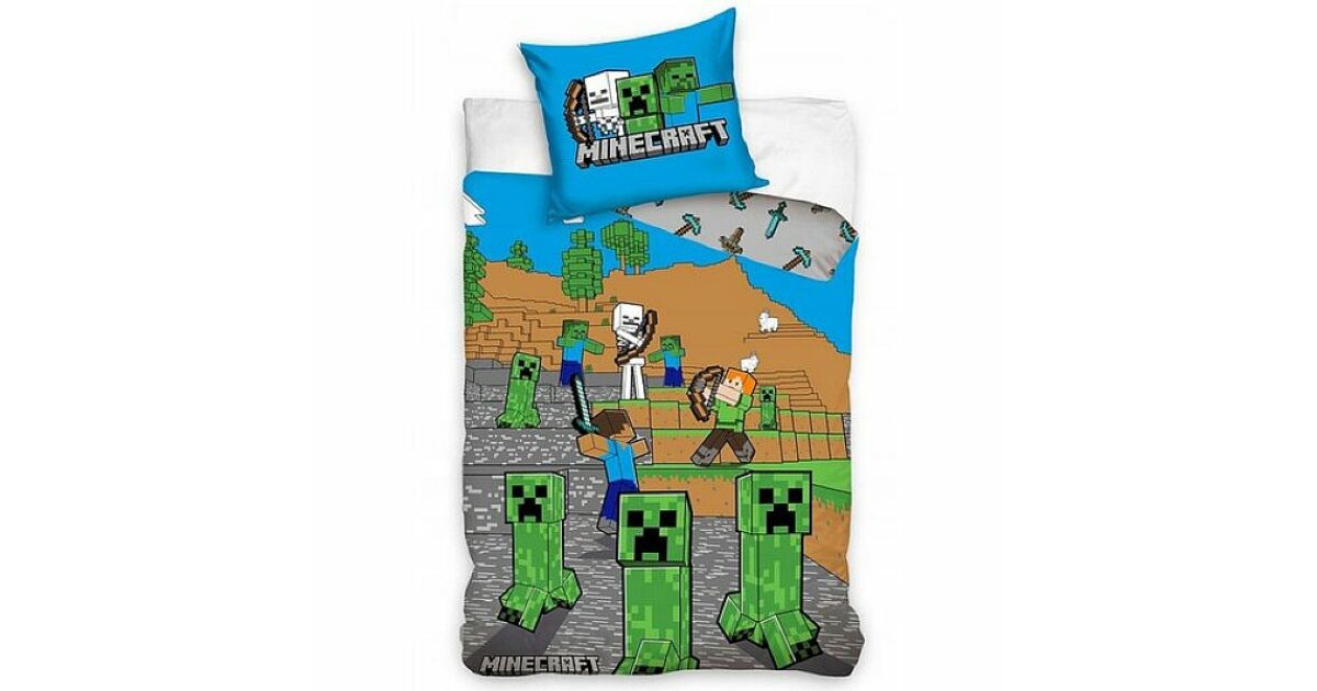Minecraft ágyneműhuzat szett 140x200 cm - Time to mine | Pepita.hu