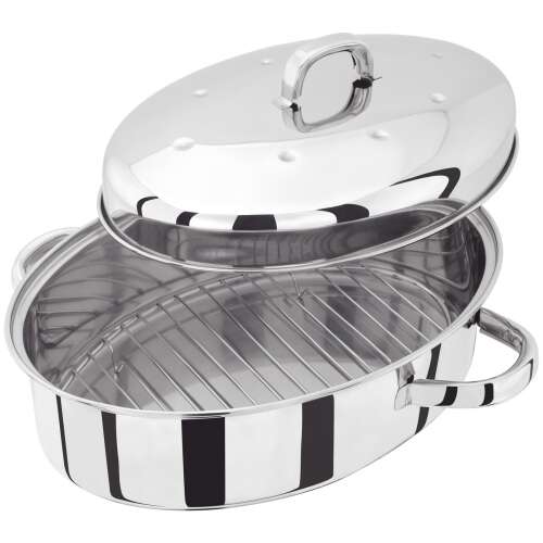 Tava ovala cu gratar Judge Speciality Cookware, otel inoxidabil ...