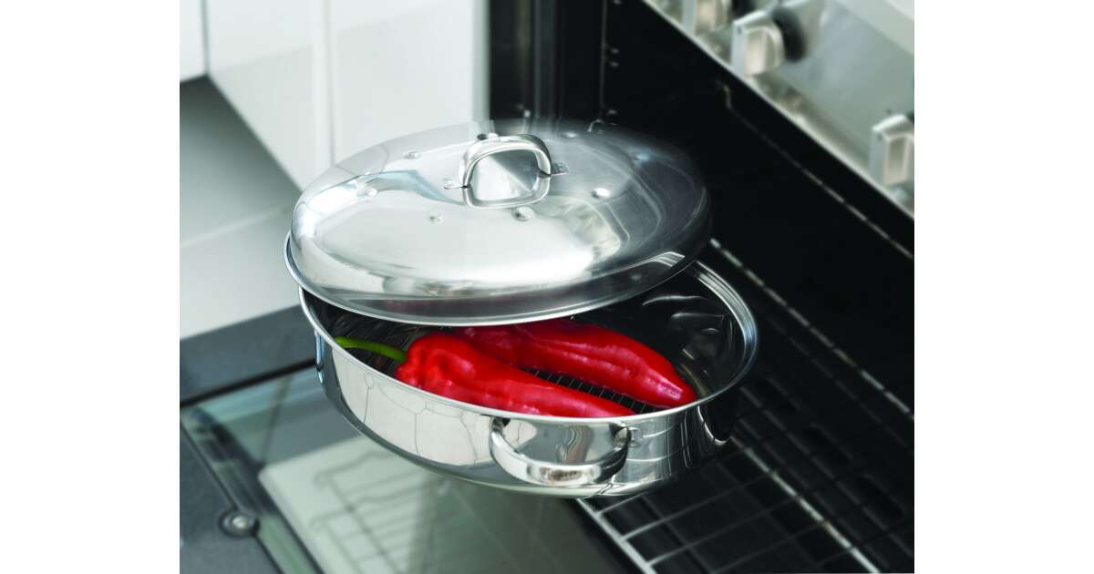 Tava ovala cu gratar Judge Speciality Cookware, otel inoxidabil ...
