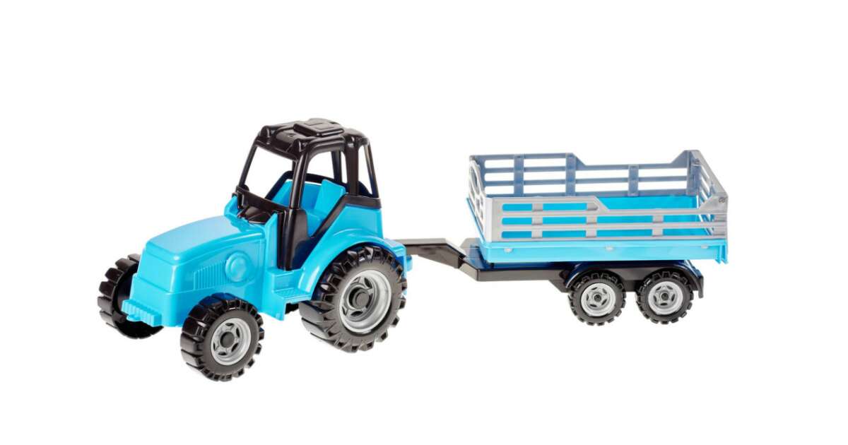 Farmer Traktor Pótkocsival – Játéktraktor – 60 cm | Pepita.hu