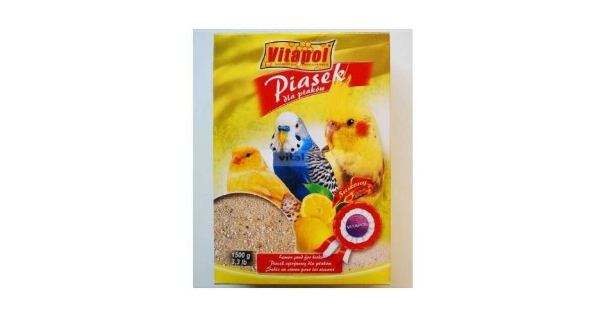 Nisip pentru pasari Vitapol, cu lamaie, 1,5 kg | Pepita.com