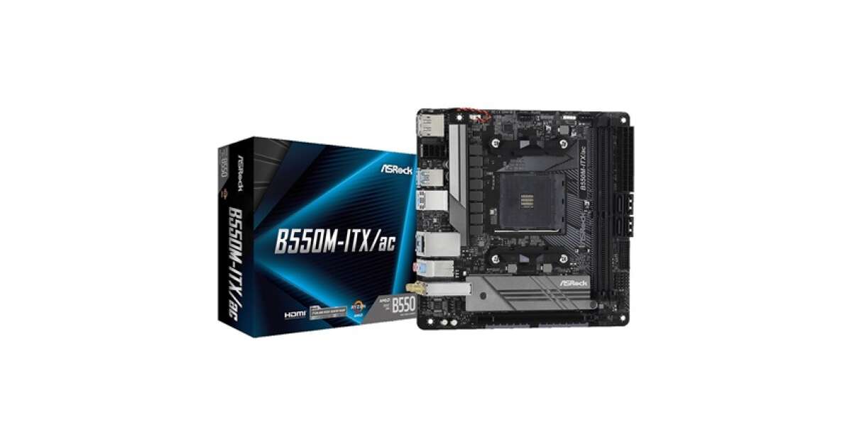Asrock B550M-ITX/ac AMD B550 AM4 foglalat mini ITX | Pepita.hu