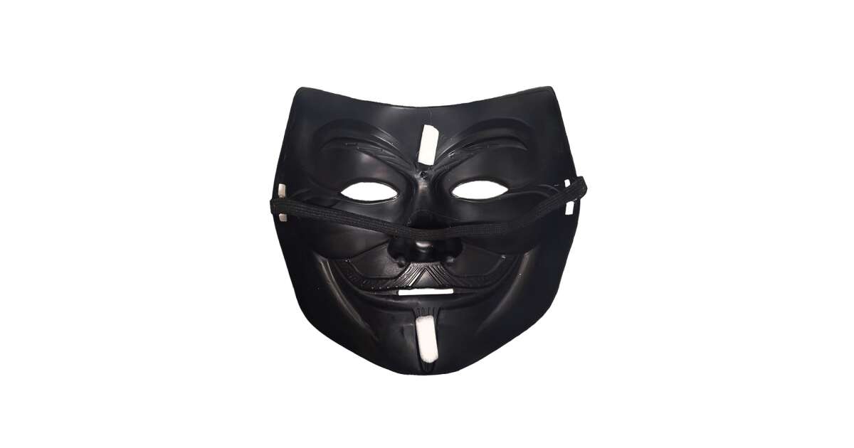 Fekete Anonymus maszk- Guy Fawkes maszk | Pepita.hu