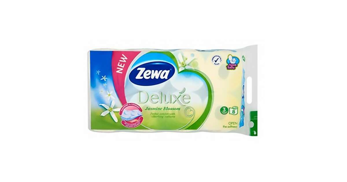 Zewa Deluxe Toalettpapír - Jázmin Illat - 3 Rétegű - 8 Tekercs | Pepita.hu