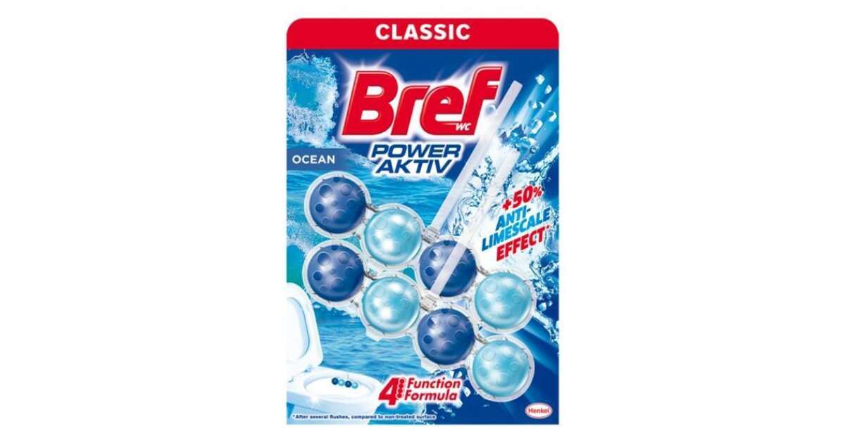 Bref Power Aktiv Ocean WC Illatosító Golyó - 2x50g | Pepita.hu