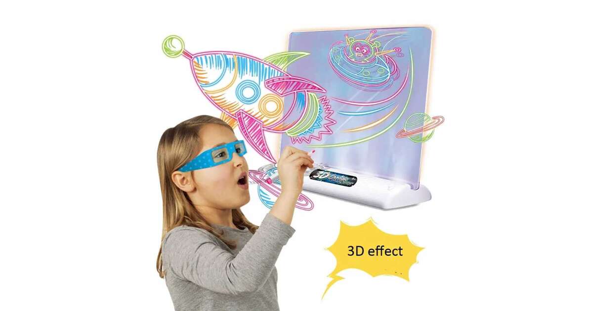 Magic Draw 3D világító rajztábla - Űr sablon | Pepita.hu
