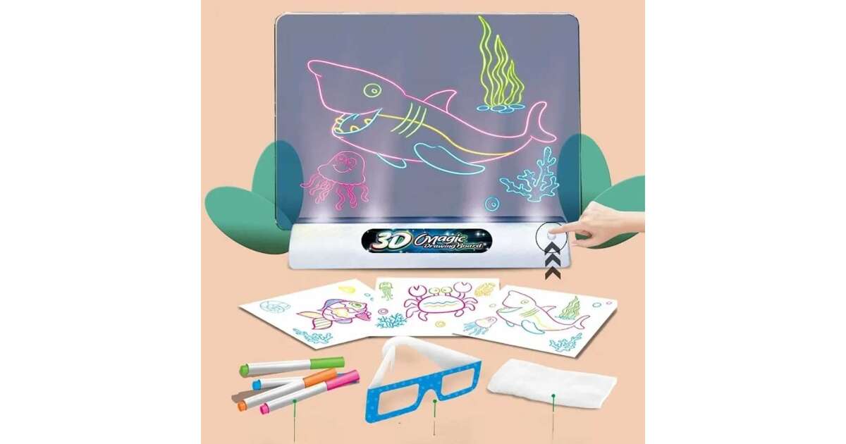 Magic Draw 3D világító rajztábla - Űr sablon | Pepita.hu