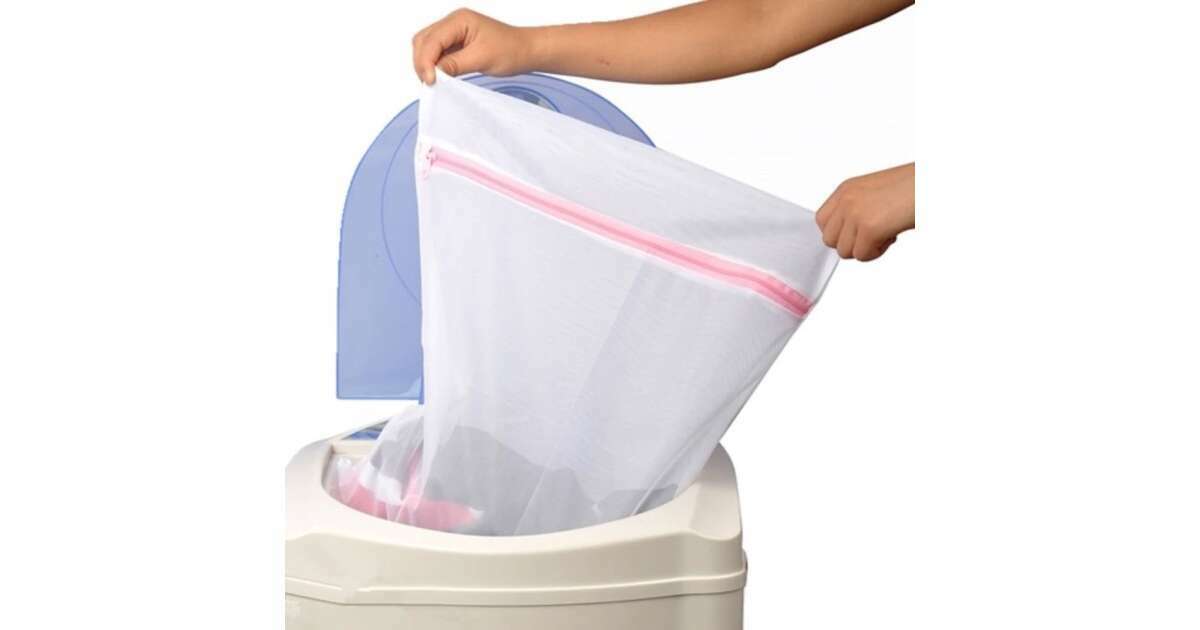 3 szennyeszacskó készlet, Mosózsák hálóból, Rejtett cipzár, Védő ...