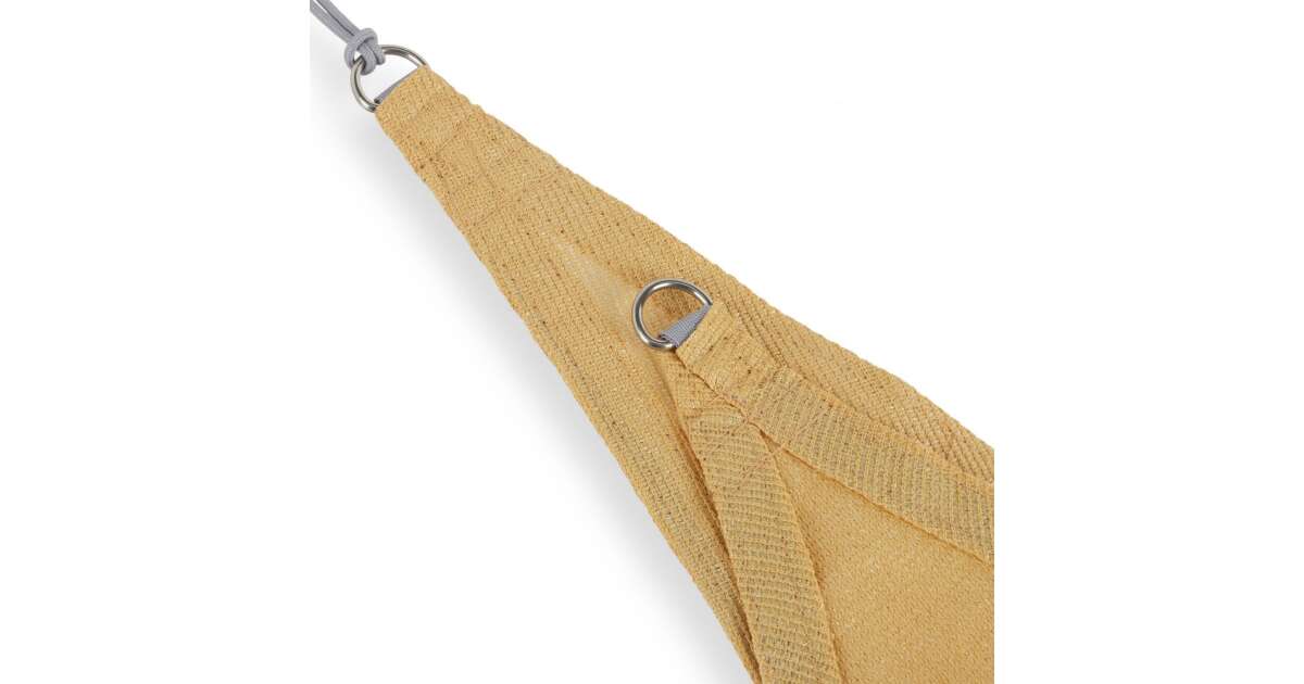 Háromszög alakú HDPE napellenző napvitorla homokszin 3x3x4,25 m ...