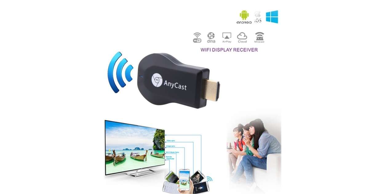 AnyCast-HDMI Smart Box TV okosító készülék | Pepita.hu