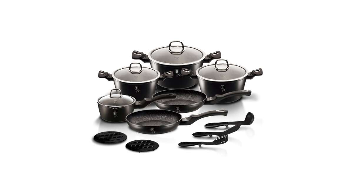 Berlinger Haus Black Silver Collection 15 részes Edénykészlet #fekete ...